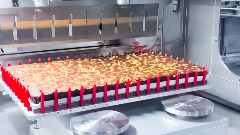 Sheet Brownie Portioning Machines - Cheersonic Brownie Cutting